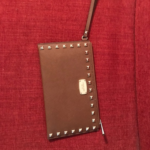 Michael Kors | Bags | Michael Kors Studded Wristlet Clutch | Poshmark